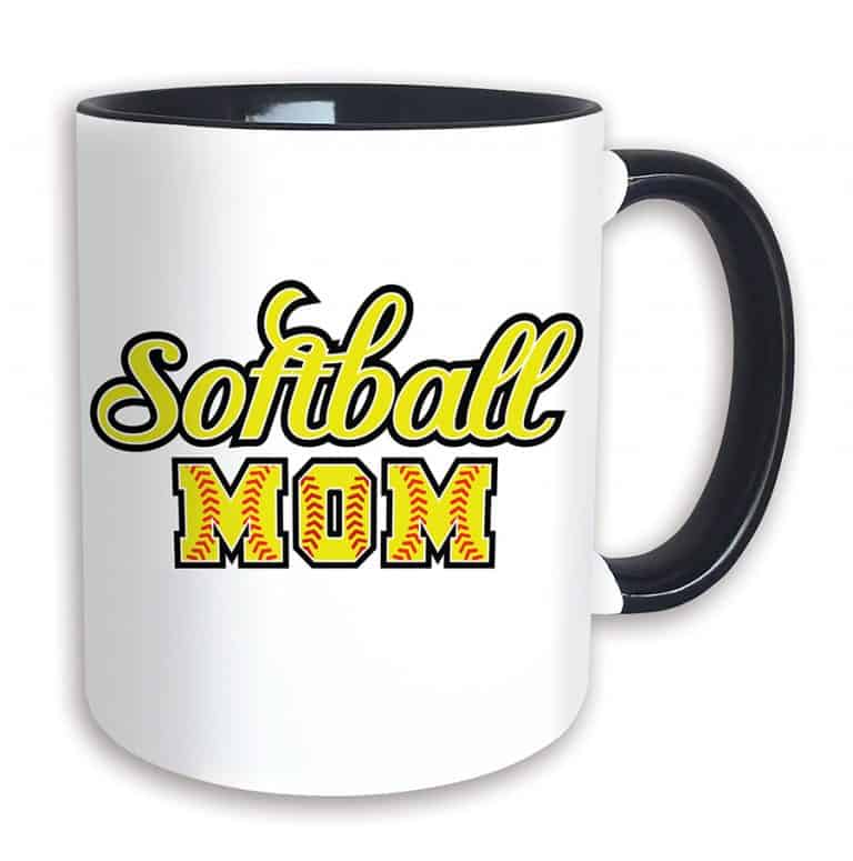 Softball Mom Script Coffee Mug - Moms For Sports | Custom Sports Products