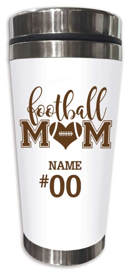 Football Mom Stainless Steel Tumbler 16oz - Moms For Sports | Custom ...